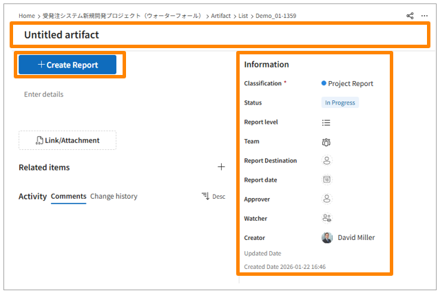 Create, Edit, and View Project Reports